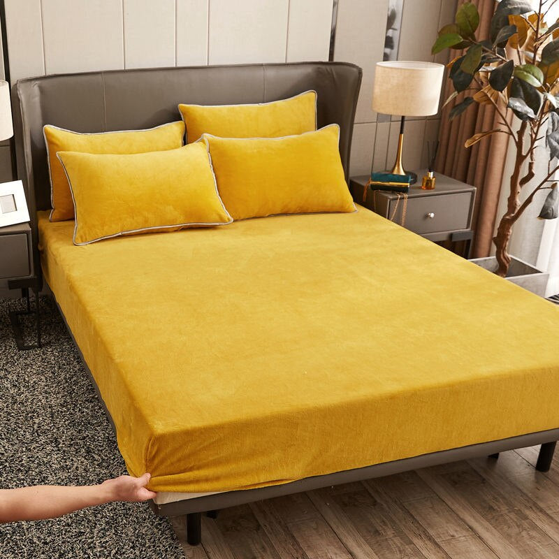 Velvet spread Sheet - Yellow – eposh.pk
